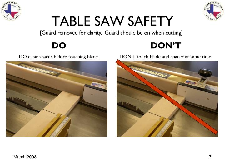 PPT - TABLE SAW SAFETY PowerPoint Presentation - ID:6094143