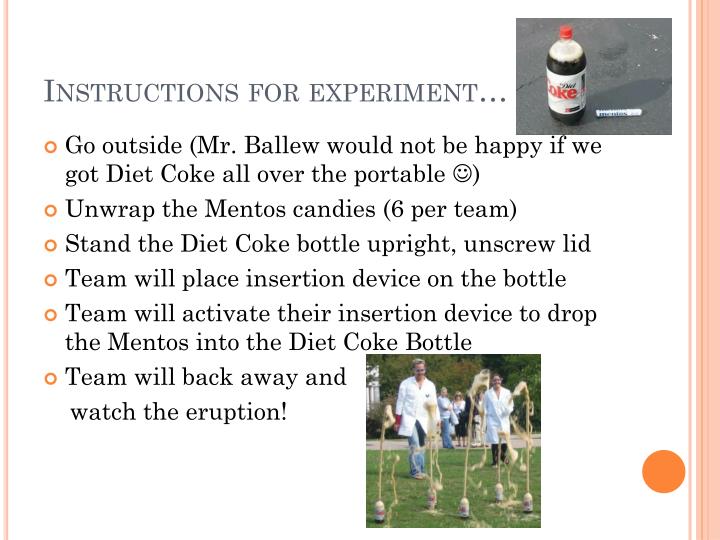 PPT - Mentos and Diet Coke geyser PowerPoint Presentation - ID:6094608