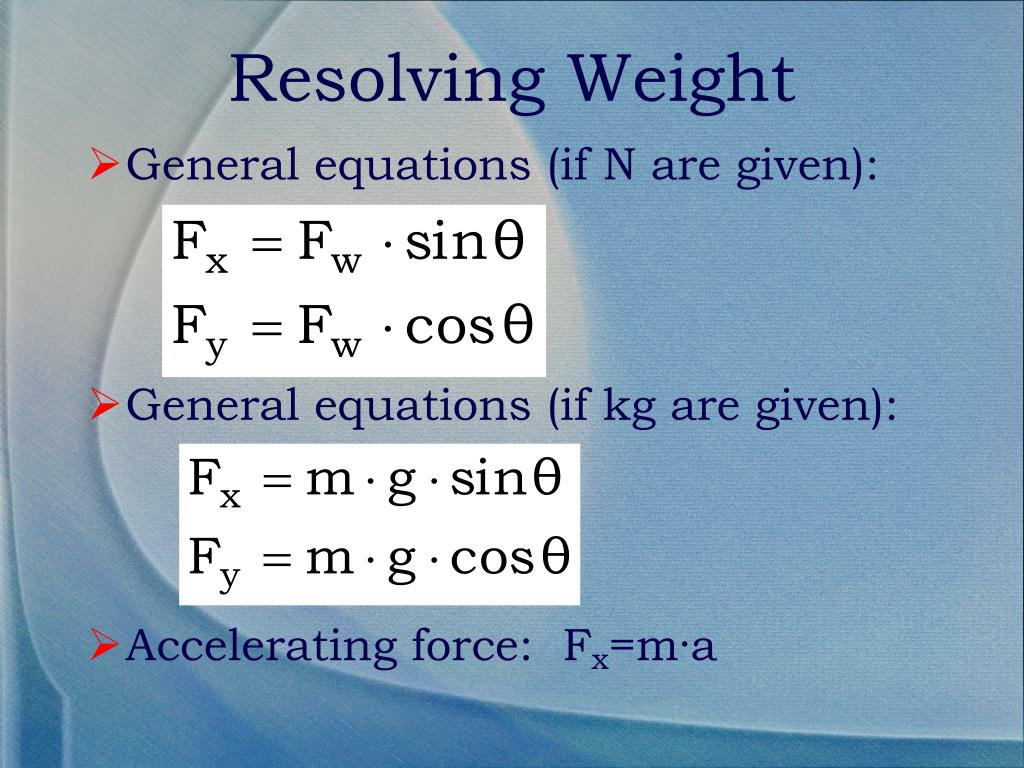 PPT - Resolving Forces Into Vector Components Physics Montwood High School R. Casao PowerPoint ...