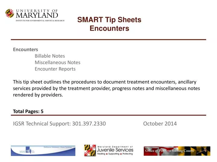 PPT - Encounters Billable Notes Miscellaneous Notes Encounter Reports ...