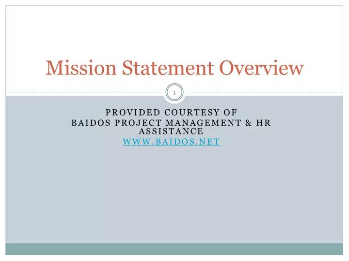 PPT - Mission Statement Overview PowerPoint Presentation, free download ...