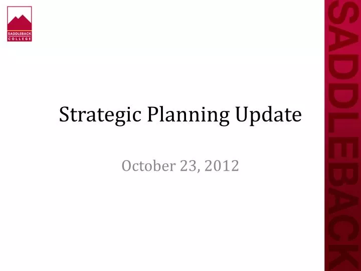 PPT - Strategic Planning Update PowerPoint Presentation, free download ...