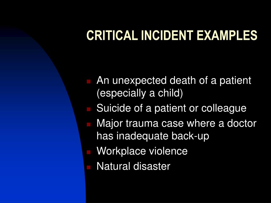 PPT - CRITICAL INCIDENT STRESS DEBRIEFING IT COULD SAVE YOUR CAREER ...