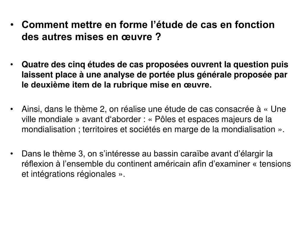 PPT - L’étude de cas en géographie en classe de terminale PowerPoint ...