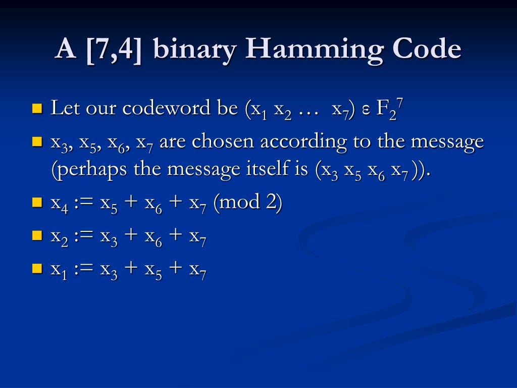 PPT - Hamming Codes PowerPoint Presentation, free download - ID:6096670 PPT - Hamming Codes PowerPoint Presentation, free download - ID:6096670