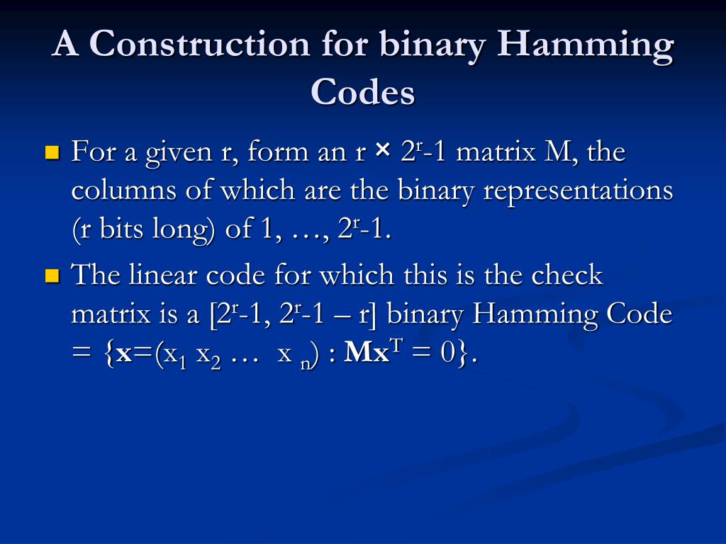 PPT - Hamming Codes PowerPoint Presentation, free download - ID:6096670 PPT - Hamming Codes PowerPoint Presentation, free download - ID:6096670