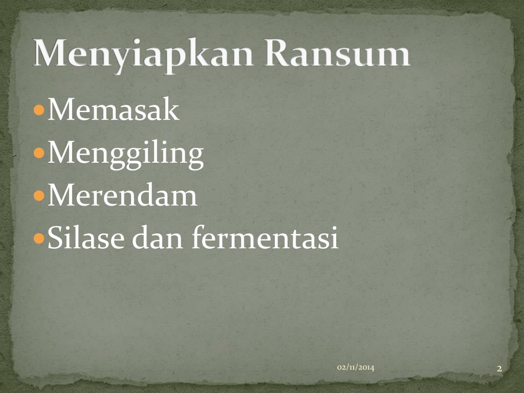 PPT - Cara Pembuatan Ransum dan Pemberiannya PowerPoint Presentation ...