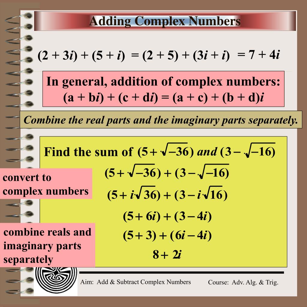 PPT Aim How Do We Add And Subtract Complex Numbers PowerPoint 