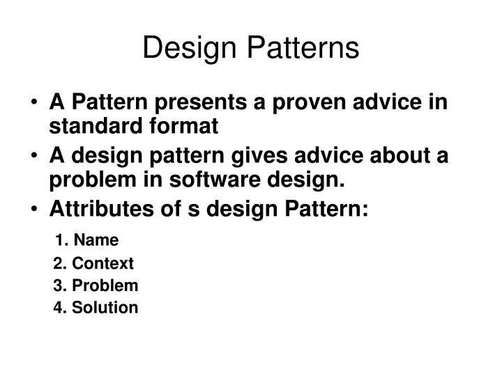 PPT - Design Patterns PowerPoint Presentation, free download - ID:6098656
