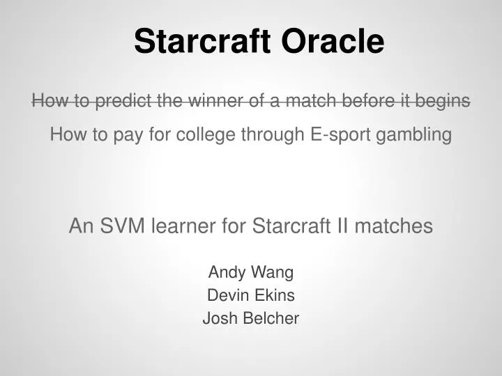 PPT - Starcraft Oracle PowerPoint Presentation, free download - ID:6098809