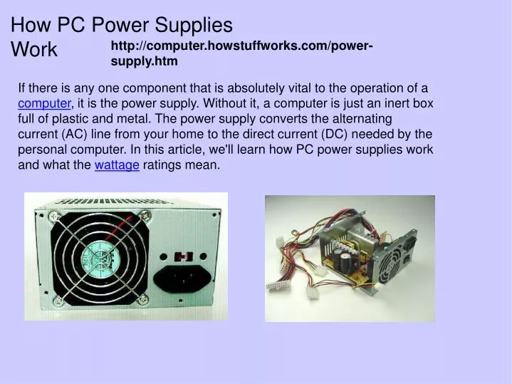 PPT - How PC Power Supplies Work PowerPoint Presentation, free download ...