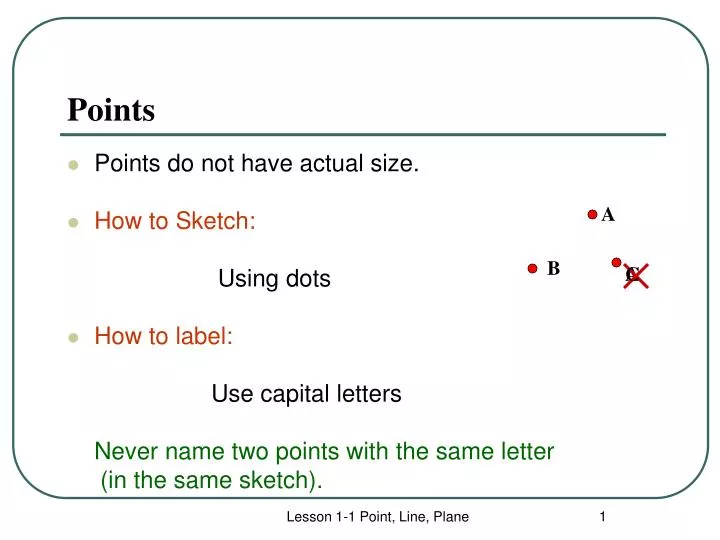 PPT - Points PowerPoint Presentation, free download - ID:6099444