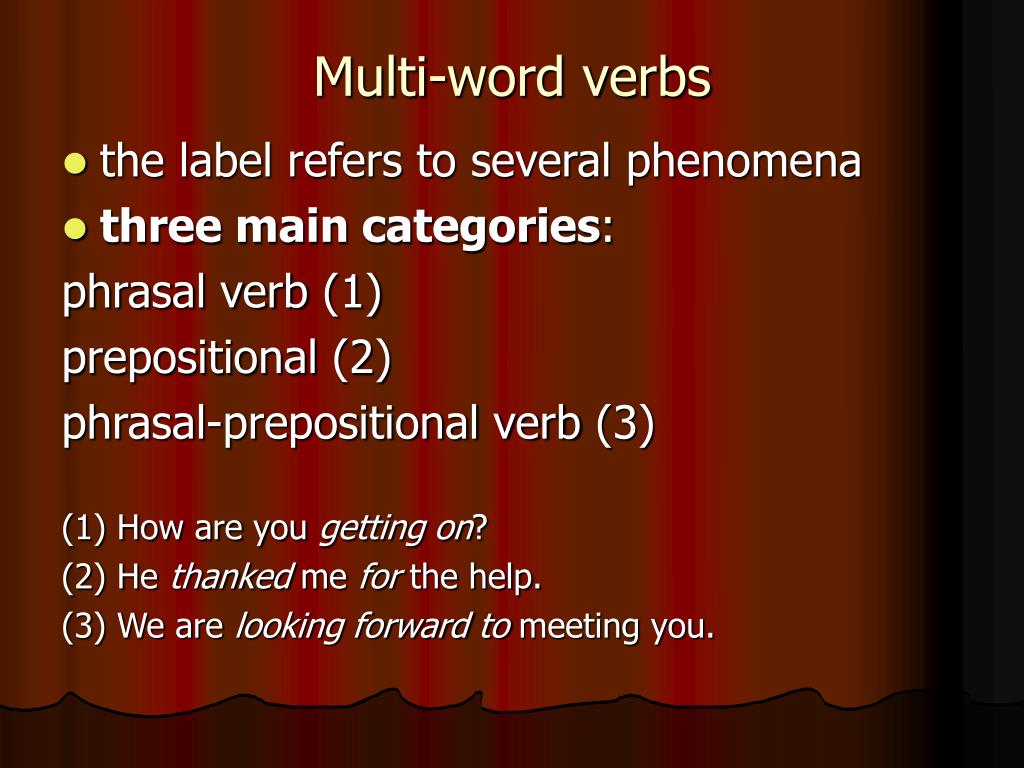 PPT Multi Word Verbs PowerPoint Presentation Free Download ID 6100516 PPT Multi Word Verbs PowerPoint Presentation Free Download ID 6100516