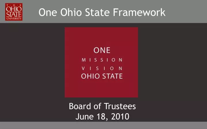 PPT - One Ohio State Framework PowerPoint Presentation, free download ...