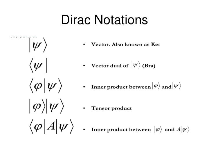 PPT - DIRAC NOTATION PowerPoint Presentation - ID:6101439