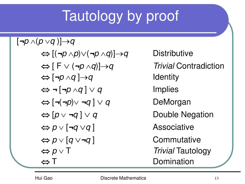 Ppt §1 2 Propositional Equivalence Powerpoint Presentation Free