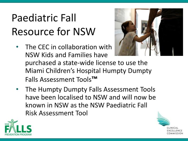PPT - NSW Paediatric Fall Risk Assessment PowerPoint Presentation - ID ...
