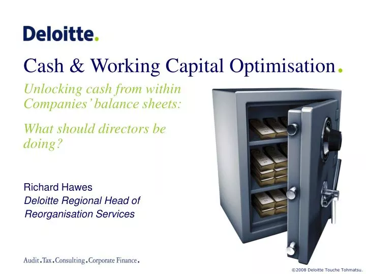 PPT - Cash & Working Capital Optimisation . PowerPoint Presentation ...