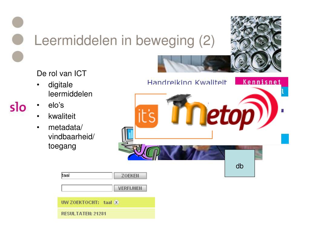 PPT - De ELO als leerplaninstrument? Mogelijkheden, huidig gebruik en de toekomst PowerPoint ...