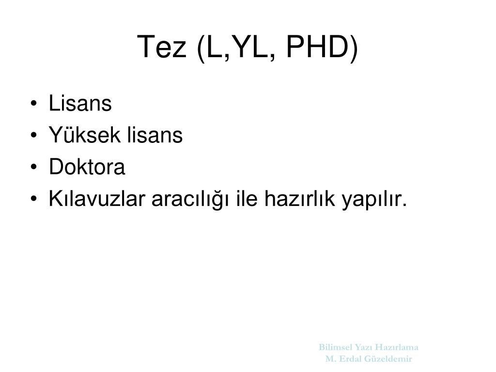 PPT - BİLİMSEL YAZI HAZIRLANMASI PowerPoint Presentation, free download ...