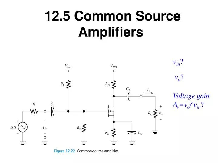 PPT - 12.5 Common Source Amplifiers PowerPoint Presentation, free ...
