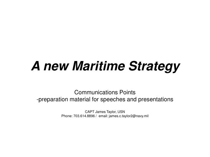 PPT - A new Maritime Strategy PowerPoint Presentation, free download ...