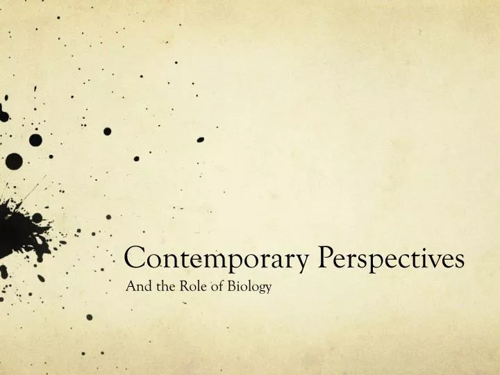 PPT - Contemporary Perspectives PowerPoint Presentation, free download ...