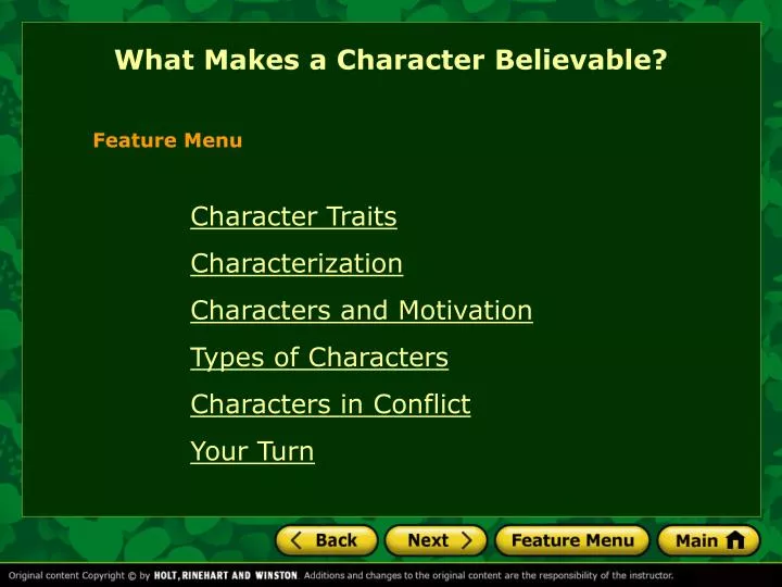 PPT - What Makes a Character Believable? PowerPoint Presentation, free ...