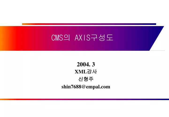 PPT - CMS 의 AXIS 구성도 PowerPoint Presentation, free download - ID:6107335