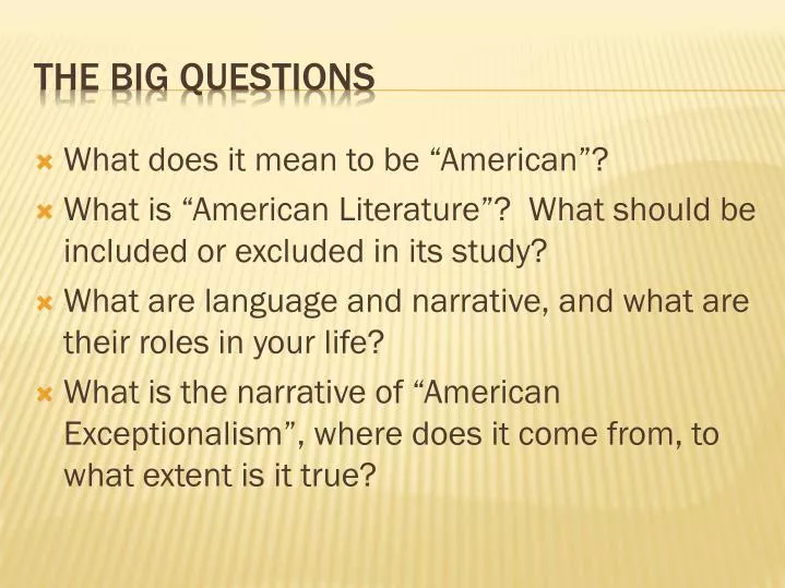PPT - The Big Questions PowerPoint Presentation, free download - ID:6107741