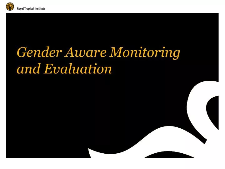 Ppt Gender Aware Monitoring And Evaluation Powerpoint Presentation