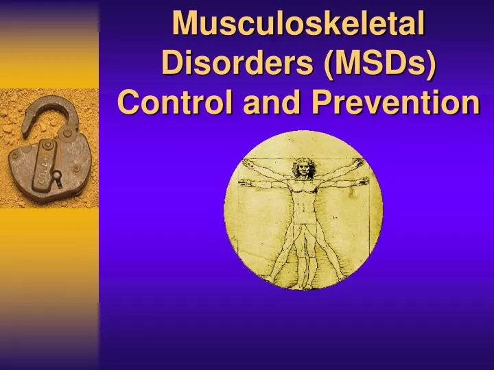 Ppt Musculoskeletal Disorders Msds Control And Prevention