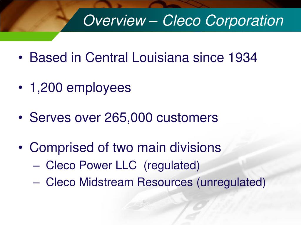 PPT - Cleco Power’s Transmission Planning Summit PowerPoint ...