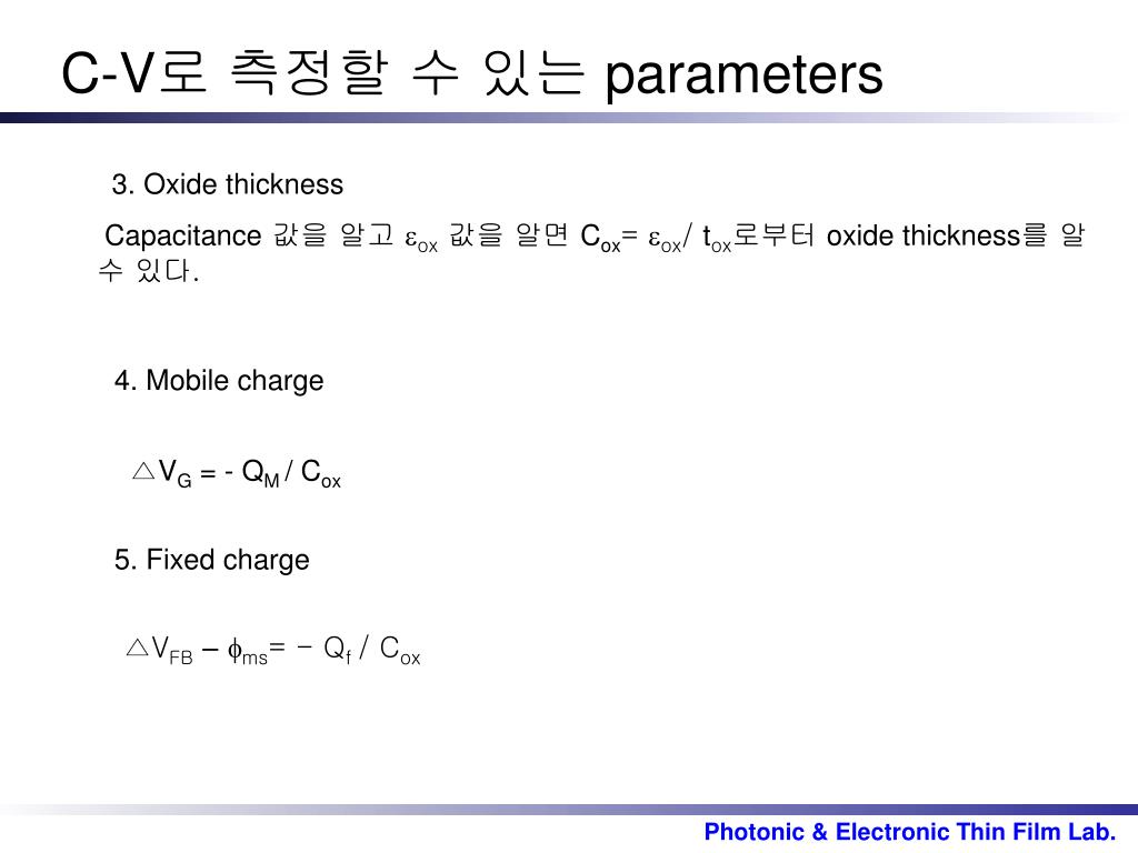 PPT - Electrochemical capacitance-voltage and Photovoltage spectroscopy ...