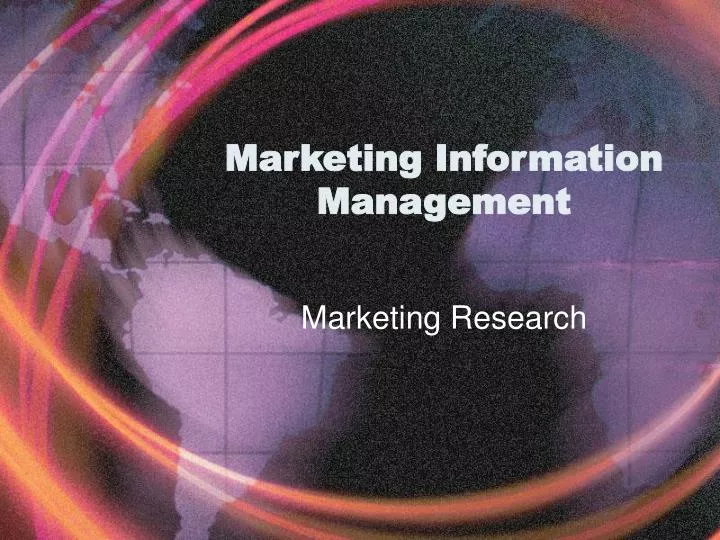 PPT - Marketing Information Management PowerPoint Presentation, free ...