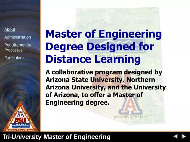PPT - Master of Engineering Degree Designed for Distance Learning ...