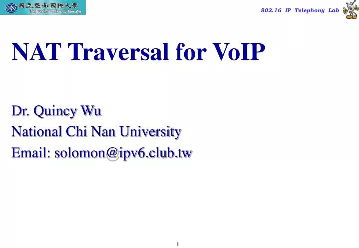 PPT - NAT Traversal for VoIP PowerPoint Presentation, free download ...