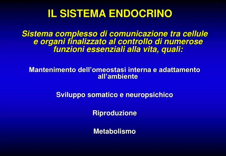 PPT - IL SISTEMA ENDOCRINO PowerPoint Presentation, free download - ID ...