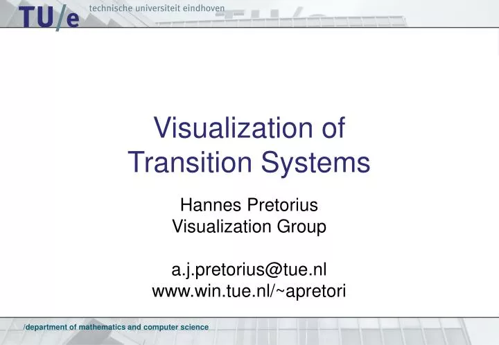 PPT - Visualization of Transition Systems PowerPoint Presentation, free ...