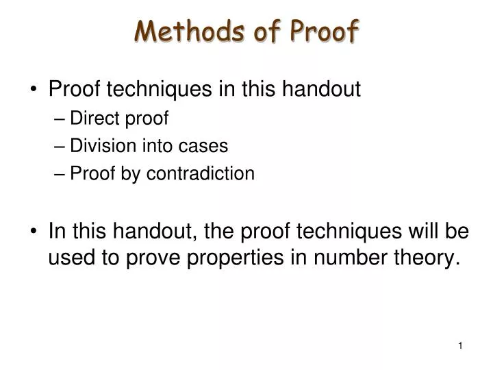 PPT - Methods of Proof PowerPoint Presentation, free download - ID:6110702 PPT - Methods of Proof PowerPoint Presentation, free download - ID:6110702