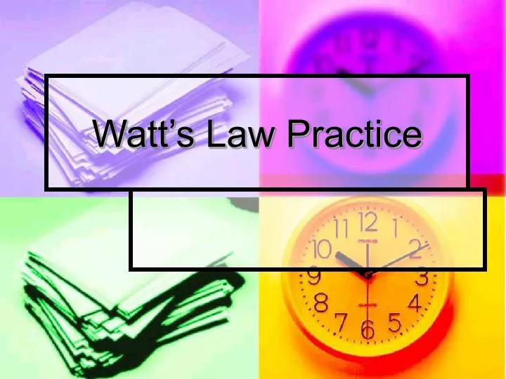 PPT - Watt’s Law Practice PowerPoint Presentation, free download - ID ...