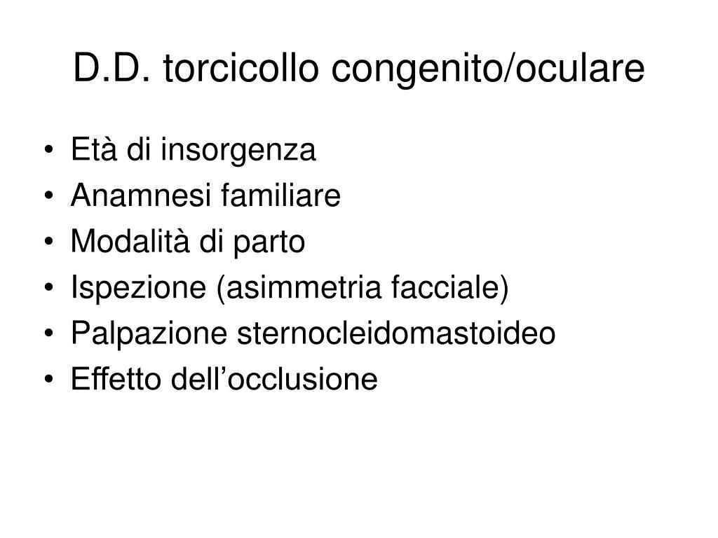 PPT - ANOMALIE POSTURALI DEL CAPO IL PUNTO DI VISTA DELL’OCULISTA ...