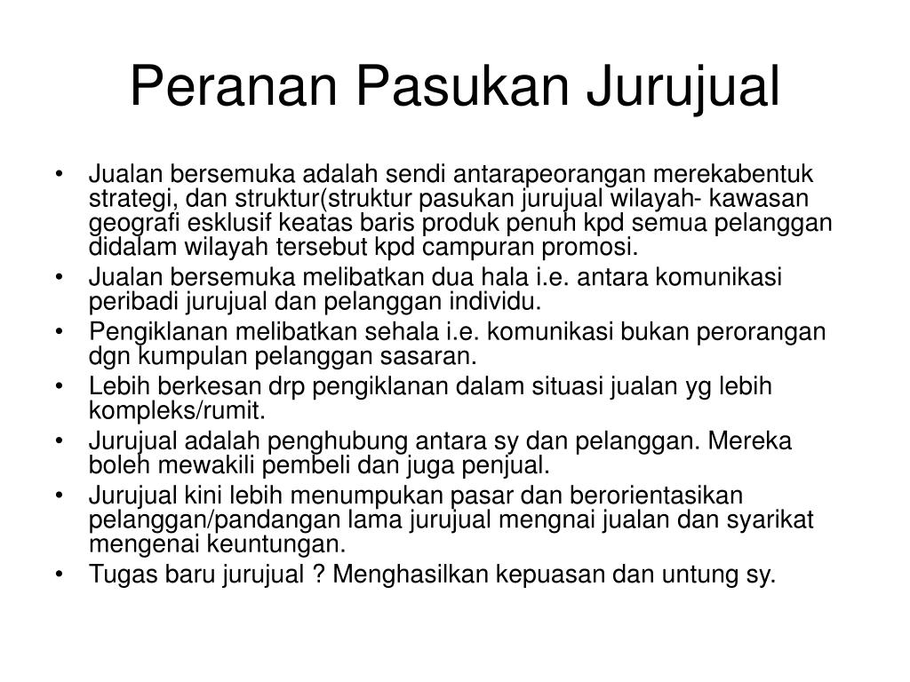 PPT - Penjualan bersemuka dan pemasaran langsung PowerPoint ...