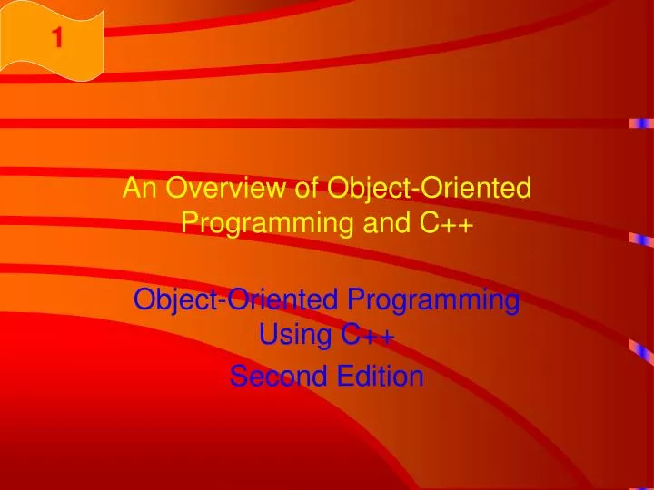 Ppt - An Overview Of Object-oriented Programming And C++ Powerpoint 