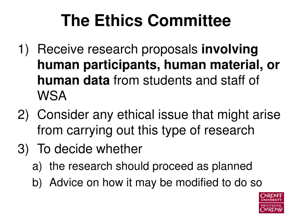 PPT - The School Research Ethics Committee PowerPoint Presentation ...