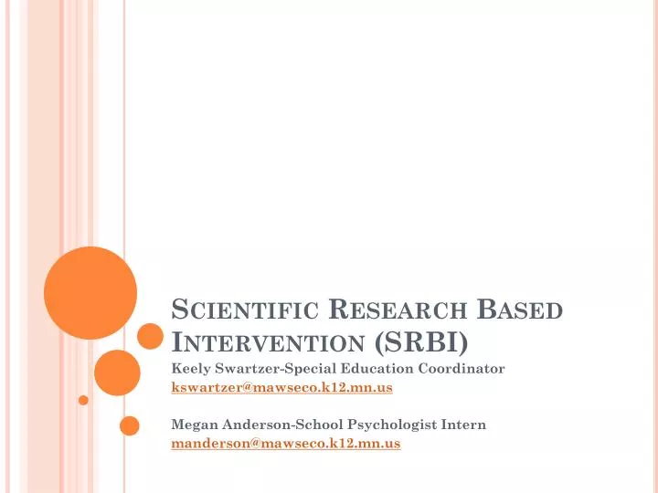 PPT - Scientific Research Based Intervention (SRBI) PowerPoint ...