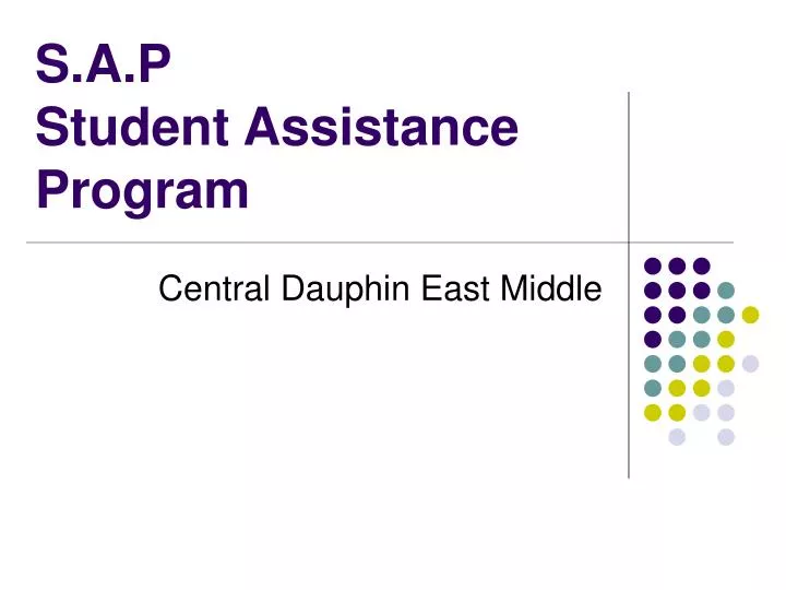 PPT - S.A.P Student Assistance Program PowerPoint Presentation, free ...