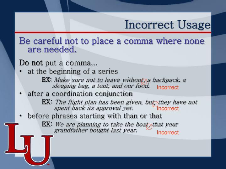 PPT - Proper Comma Usage PowerPoint Presentation - ID:6114651
