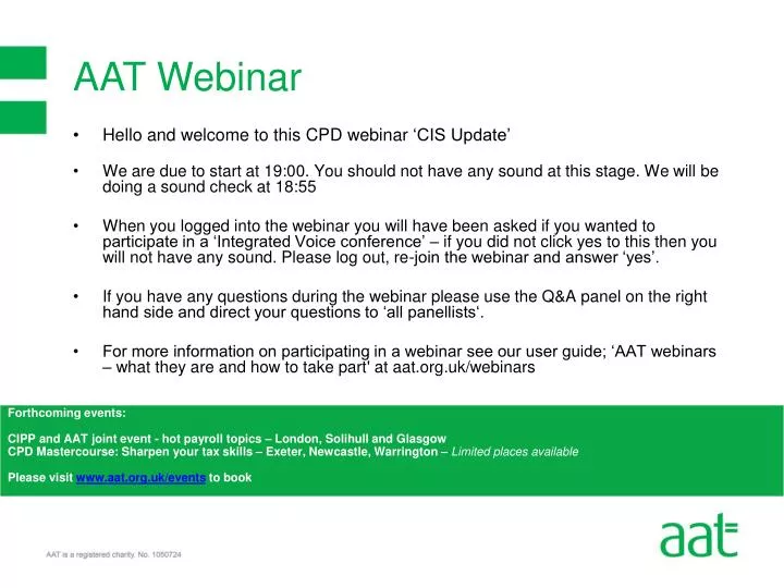 PPT - AAT W ebinar PowerPoint Presentation, free download - ID:6114983