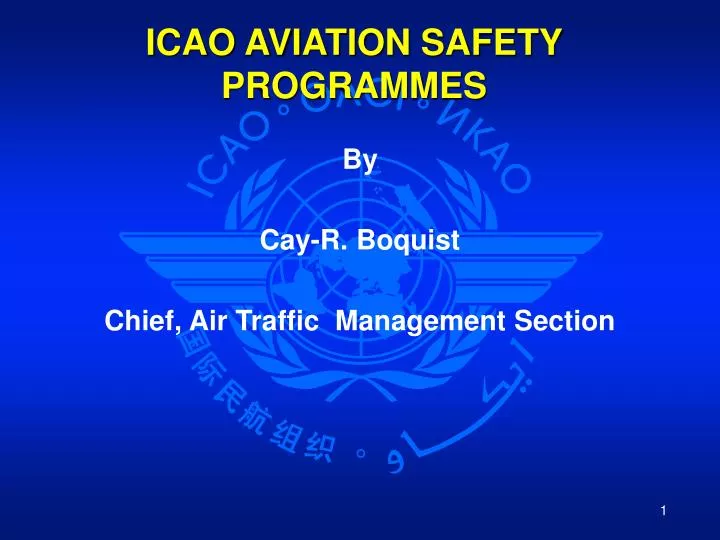 PPT - ICAO AVIATION SAFETY PROGRAMMES PowerPoint Presentation, free ...